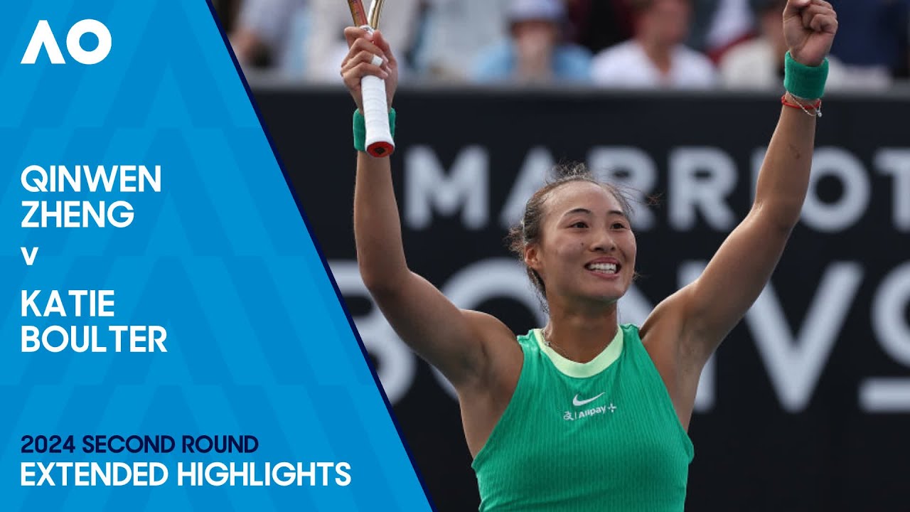 Qinwen Zheng v Katie Boulter Extended Highlights | Australian Open 2024 Second Round - The ...
