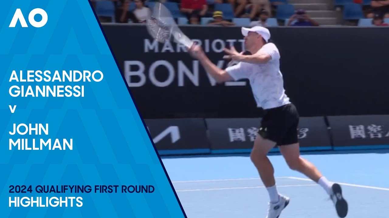 Alessandro Giannessi v John Millman Highlights | Australian Open 2024 ...