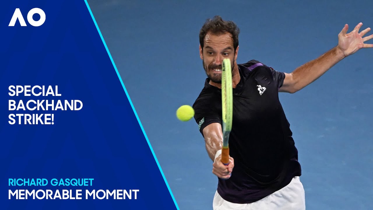 Richard Gasquet Waves His Magic Backhand Wand! | Australian Open 2024 ...