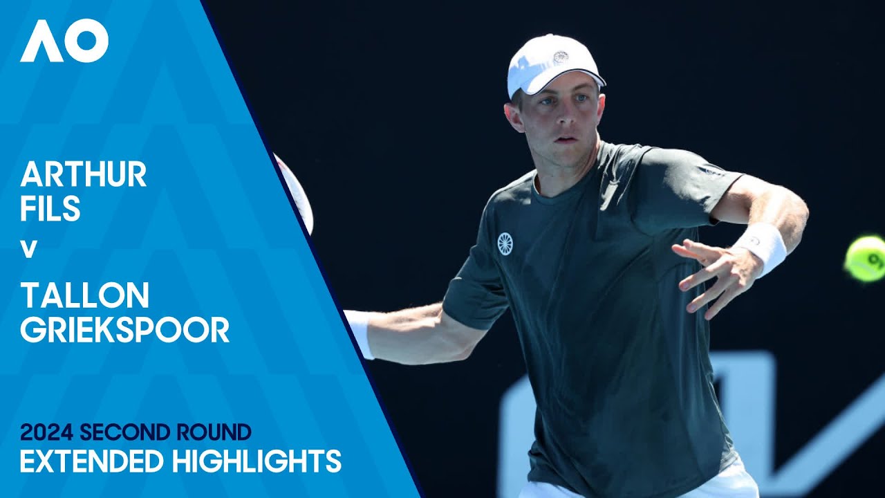 Arthur Fils v Tallon Griekspoor Extended Highlights | Australian Open 2024 Second Round - The ...