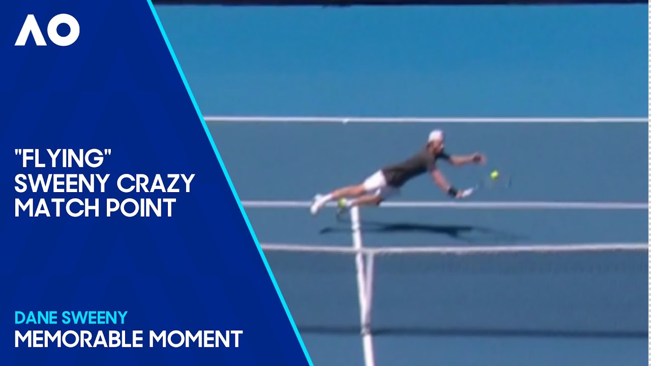 Dane Sweeny hits a CRAZY Flying Shot to Take out Match Point ...