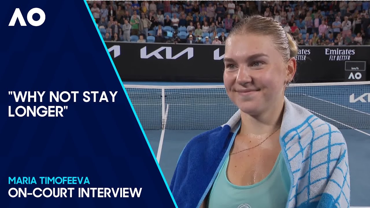 Maria Timofeeva On-Court Interview | Australian Open 2024 Third Round ...