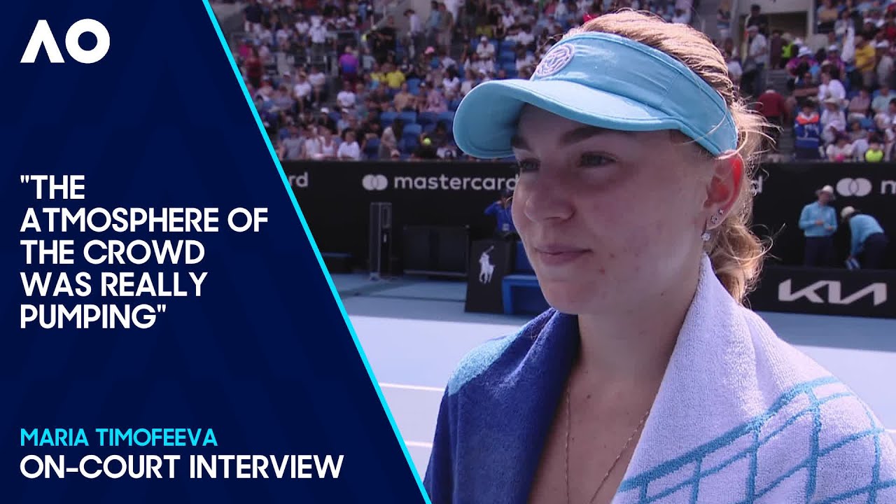 Maria Timofeeva On-Court Interview | Australian Open 2024 First Round ...