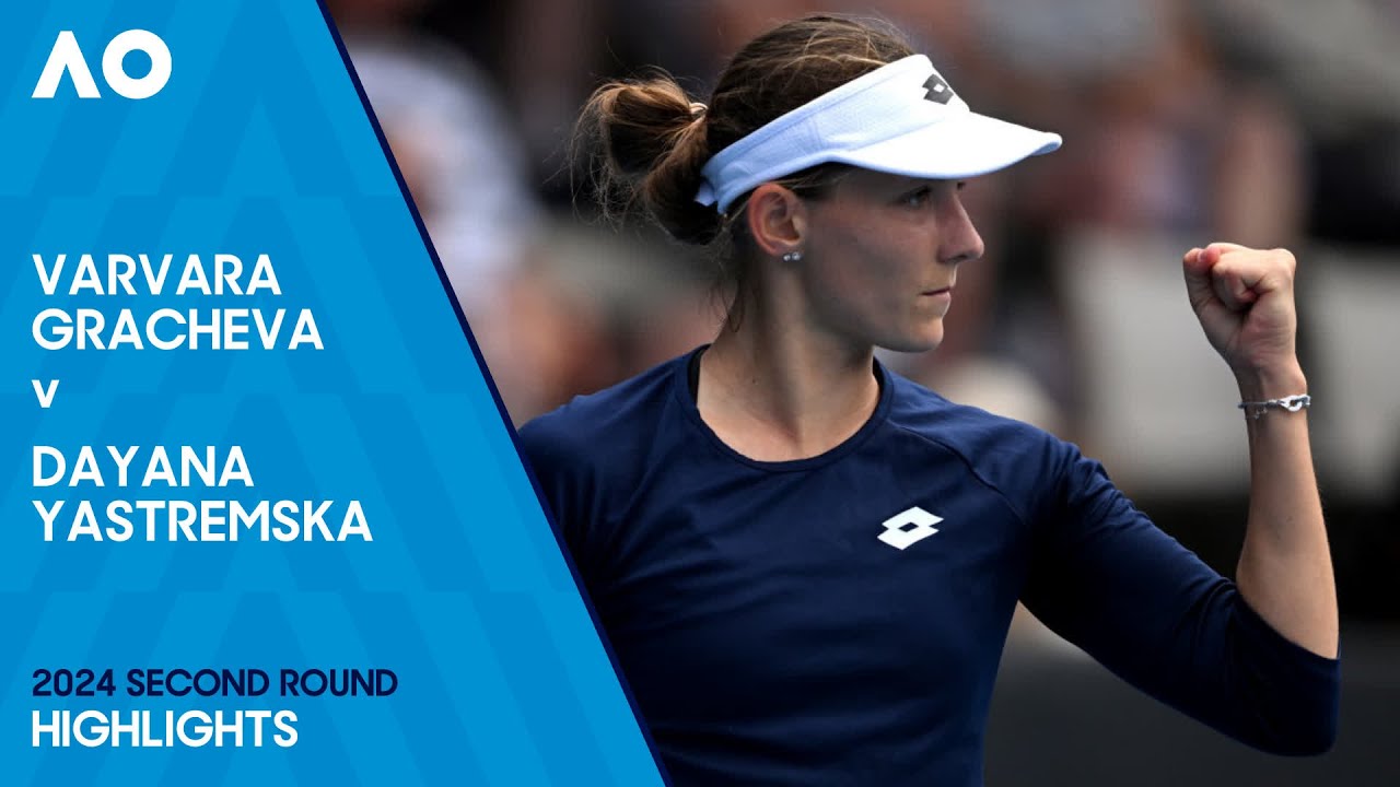 Varvara Gracheva v Dayana Yastremska Extended Highlights | Australian ...