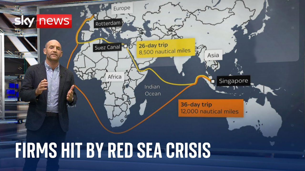 How conflict in the Red Sea is affecting global trade | Israel-Hamas ...