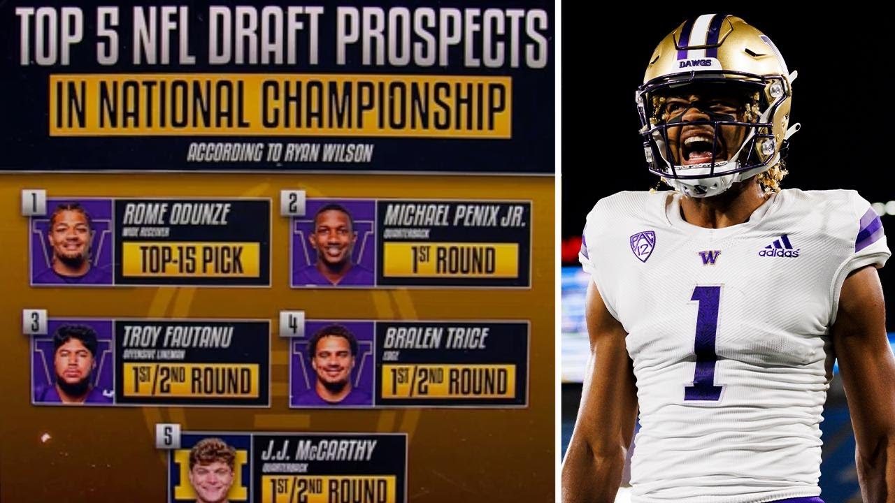 National Championship: Top 5 NFL DRAFT Prospects between Washington ...