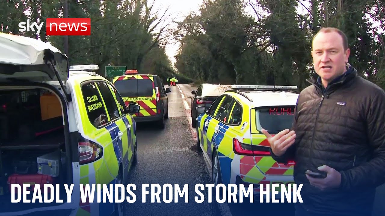Storm Henk: Man dies in Gloucestershire after tree falls on car near ...