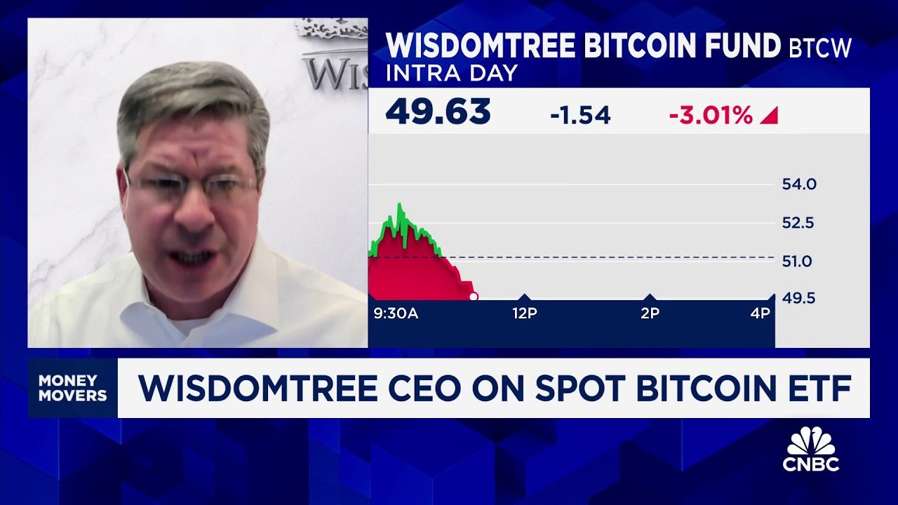 Bitcoin ETFs will 'mainstream' the asset class, says WisdomTree CEO ...