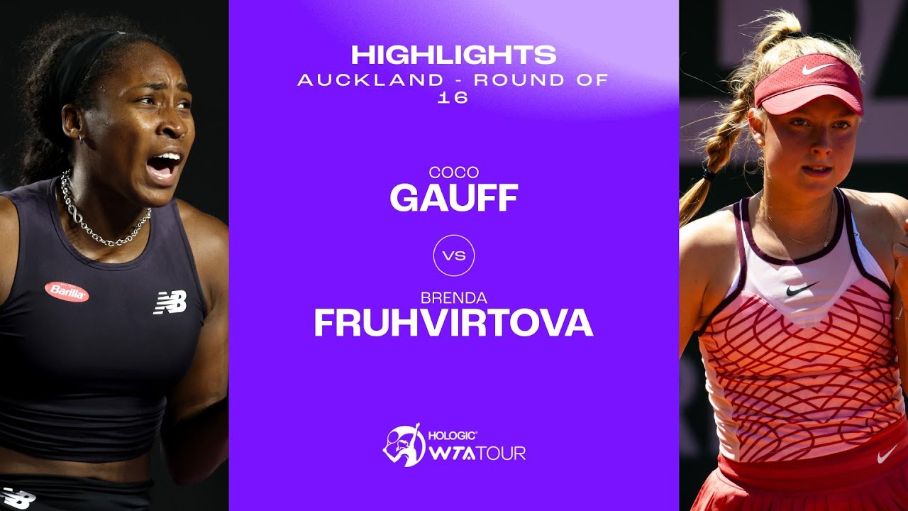 Coco Gauff vs. Brenda Fruhvirtova | 2024 Auckland Round of 16 | WTA Match Highlights - The ...