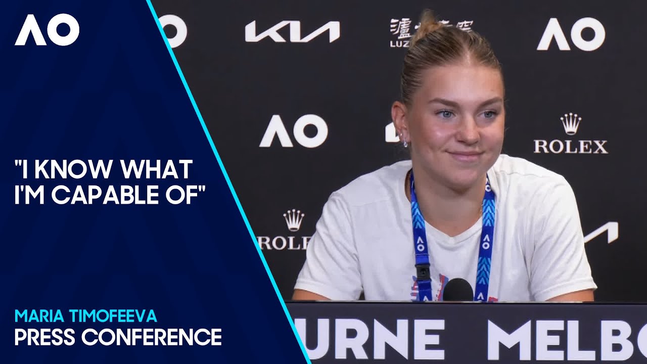 Maria Timofeeva Press Conference | Australian Open 2024 Third Round ...